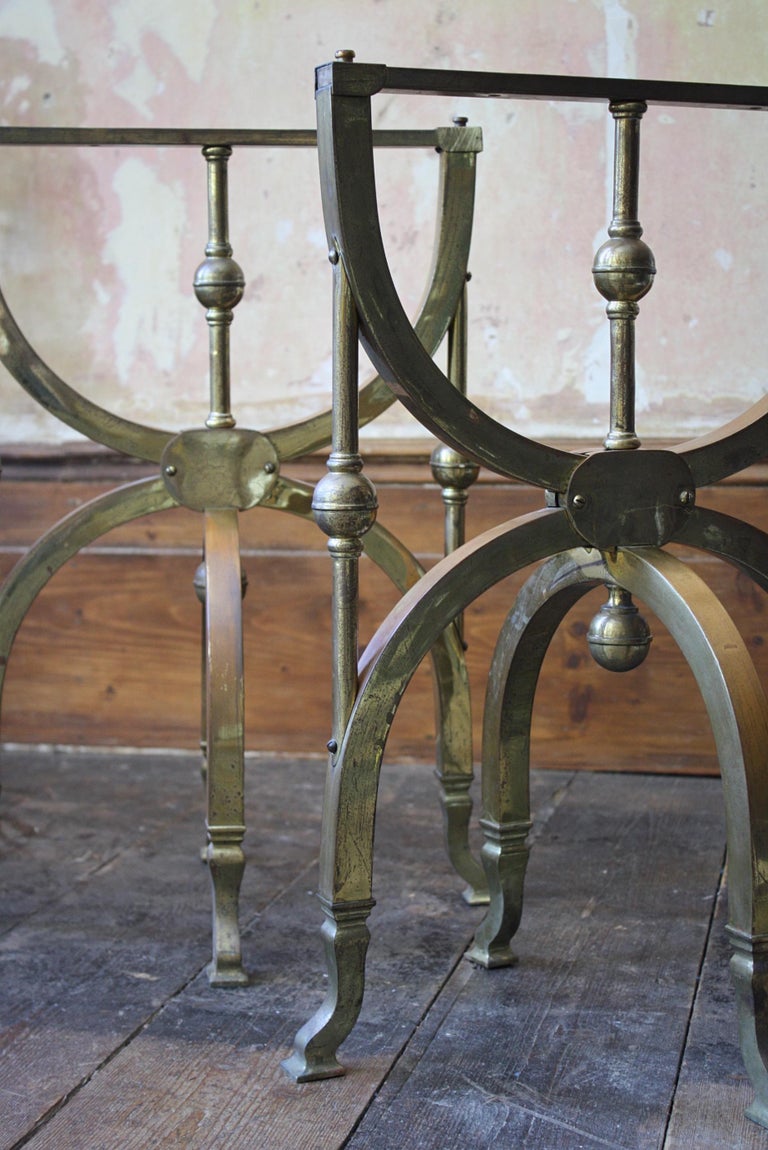 19th Century Gilt Brass Fold Out Campaign Coffin Stands Side Coffee ...