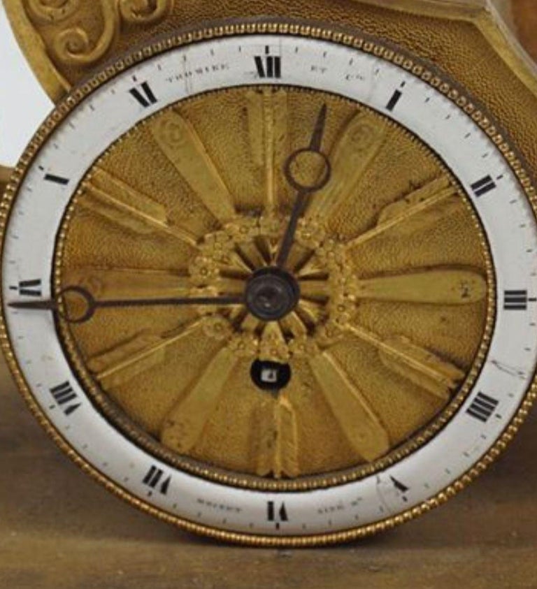 19th Century Gilt Bronze Clock Signed Thomire and Cie at 1stDibs