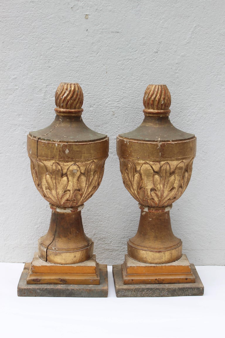 19th Century Gilt Finials For Sale at 1stDibs