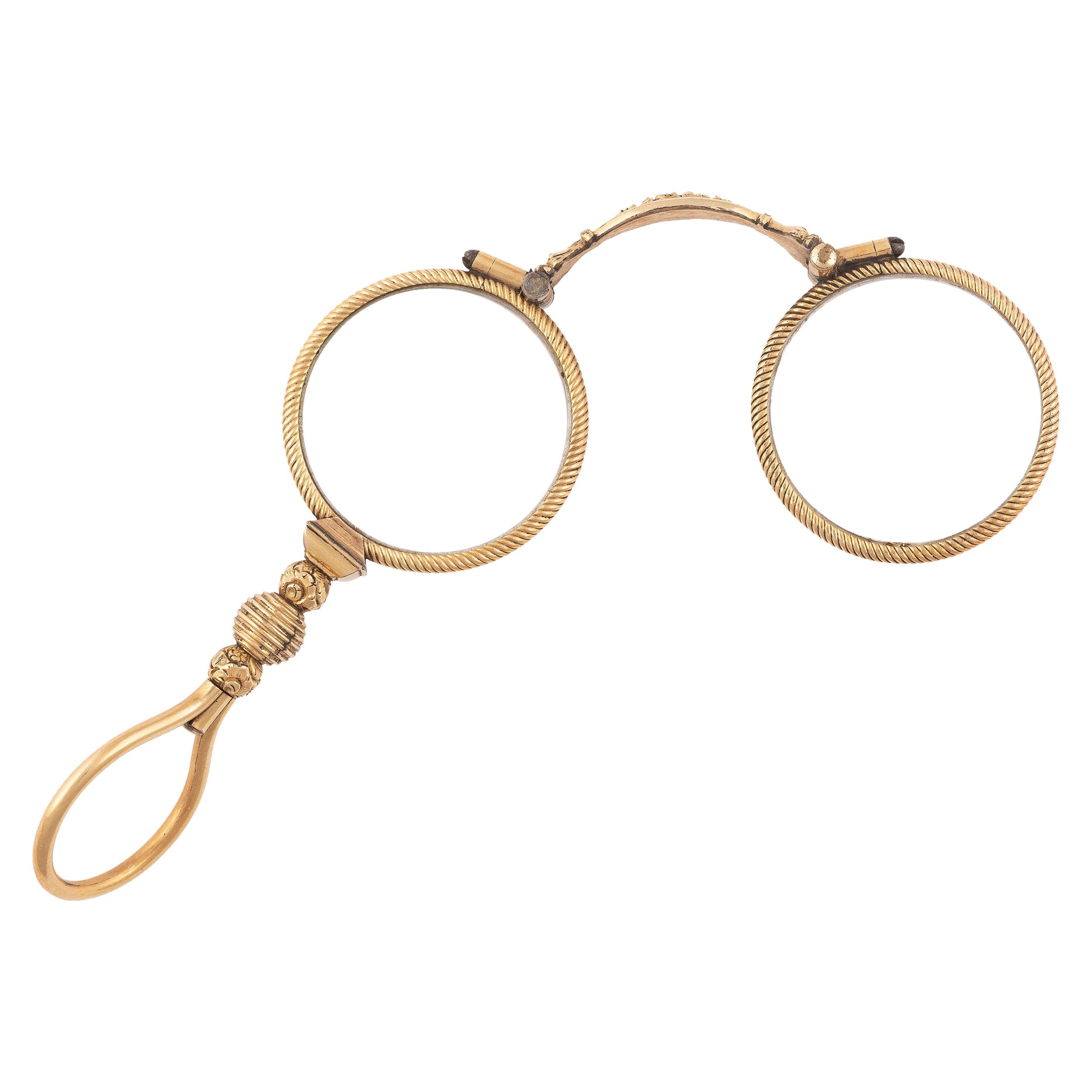 Exceptional Pave Rose Diamond Lorgnette For Sale at 1stDibs