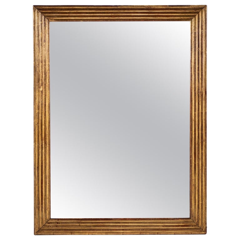19th Century Gilt Reeded Mirror at 1stDibs