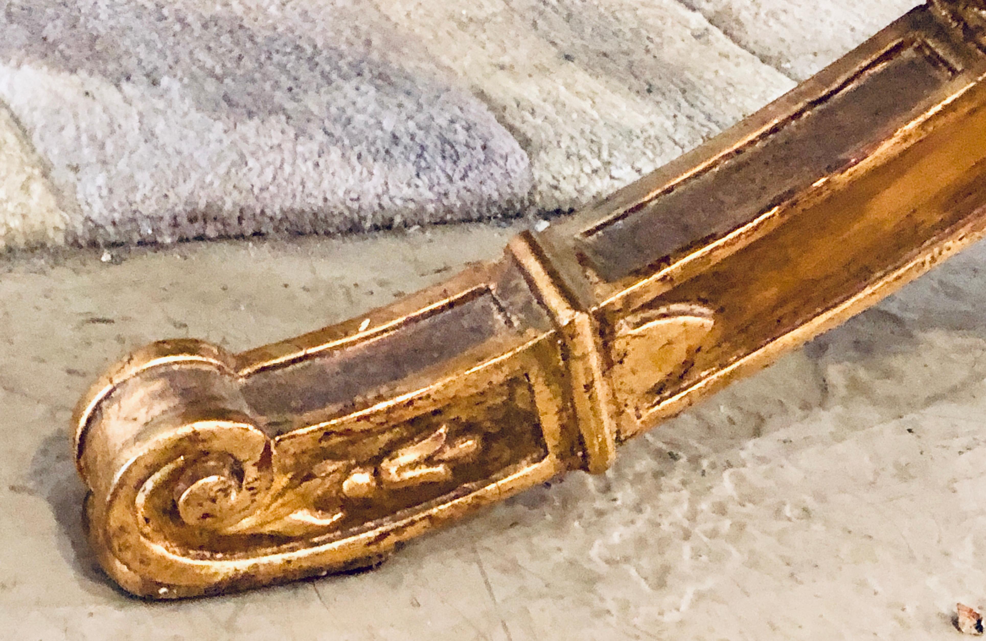 19th Century Gilt Wood Cross Sword "X" Form Bench or Footstool at 1stDibs