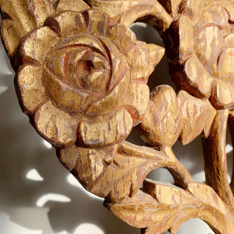 19th Century Giltwood Baroque Church Altar Vase For Sale at 1stDibs