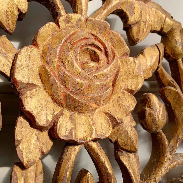 19th Century Giltwood Baroque Church Altar Vase For Sale at 1stDibs