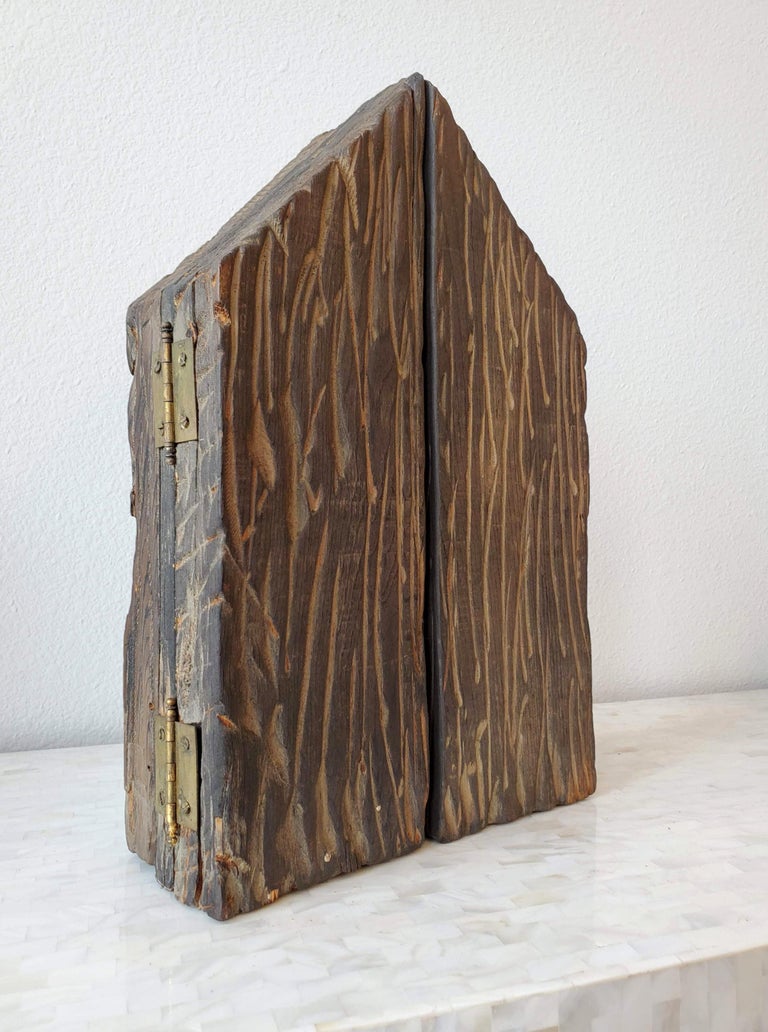 19th Century Religious Hand-Painted Altar Triptych Icon Ecclesiastical Art For Sale at 1stDibs