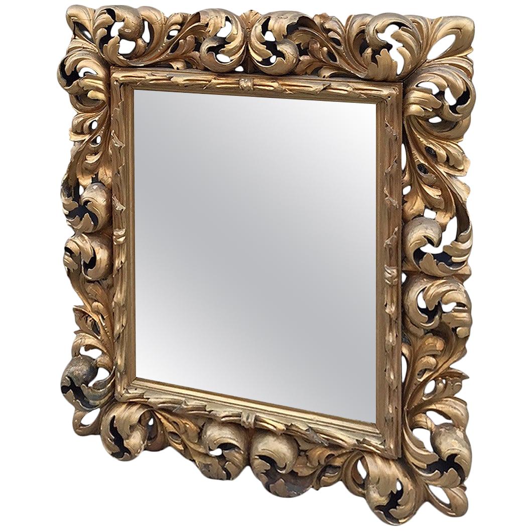 Early 19th Century Rococo Silver Mirror For Sale at 1stDibs