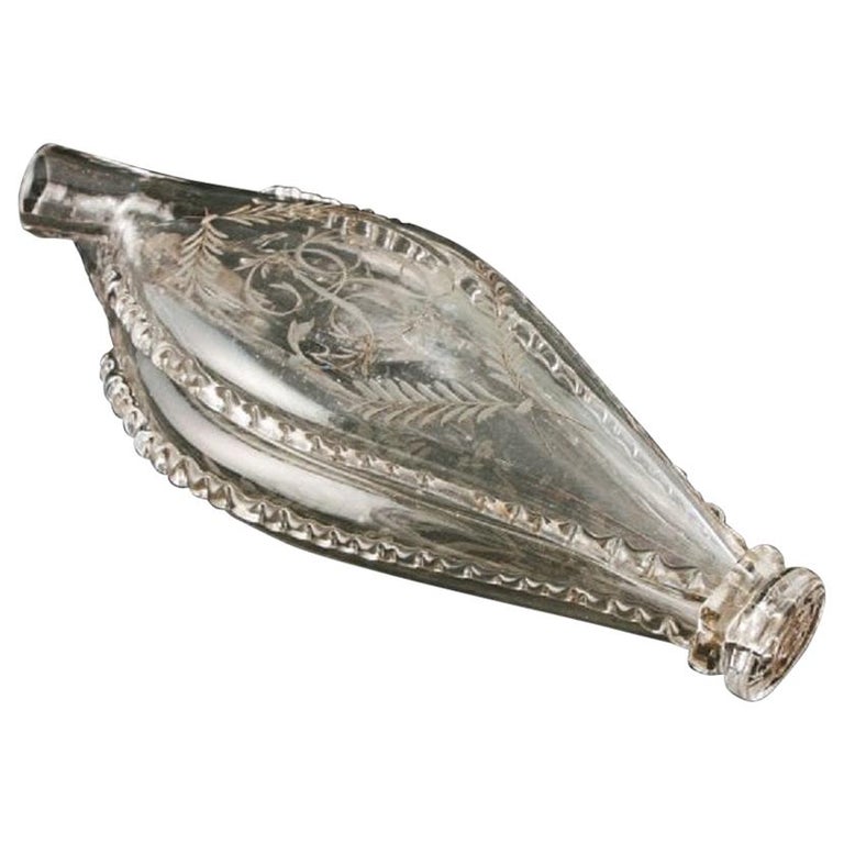 19th Century Glass 'Gimmel' Flask For Sale at 1stDibs