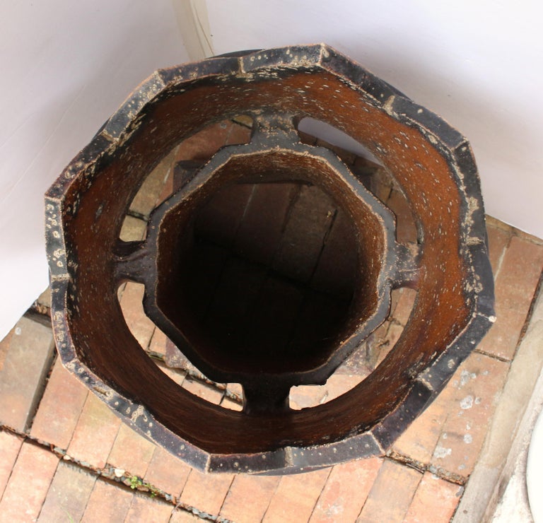 19th Century Glazed Stoneware English Chimney Pot For Sale at 1stDibs