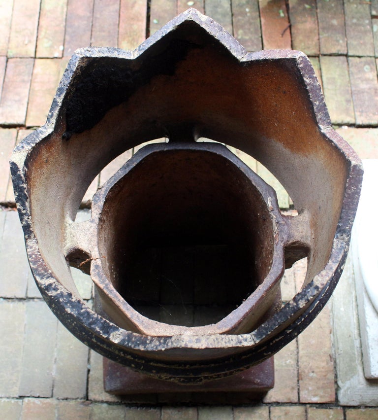 19th Century Glazed Stoneware English Chimney Pot For Sale at 1stDibs