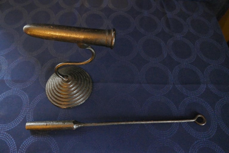 19th Century Goffering Flat Iron 'or Tally Iron' Complete with Heating ...