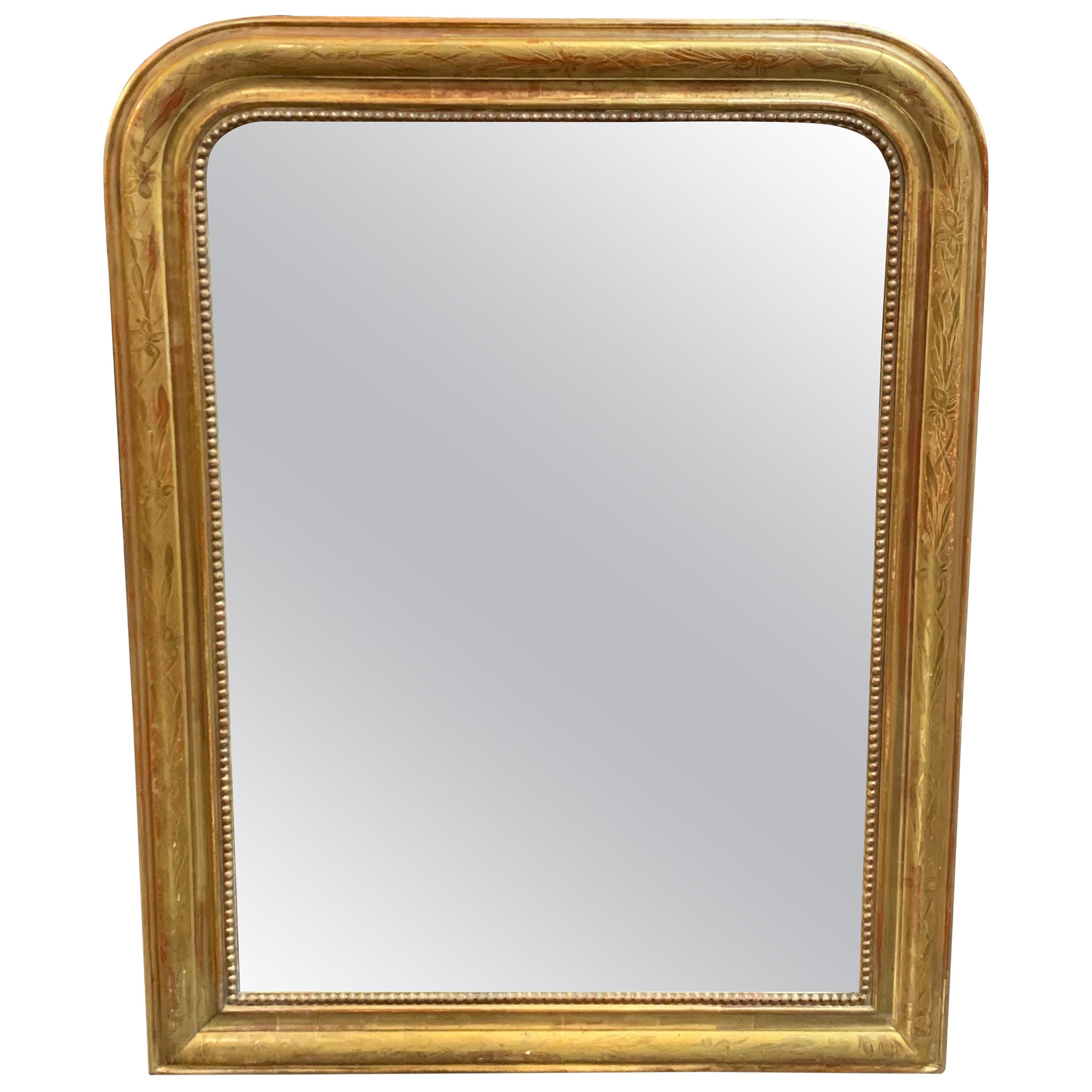 Fine Louis Philippe 19th Century Giltwood Wall Mirror at 1stDibs