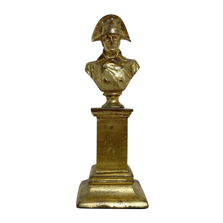 19th Century Gold-Silver French Set of Three Small Bronze Napoleon's ...