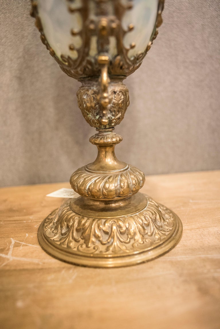 19th Century Golden Bronze and Opaline Glass Spanish Baroque Amphore at ...
