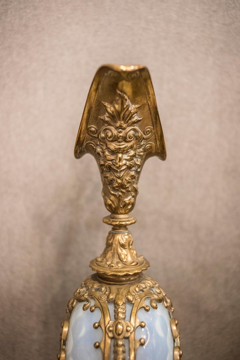 19th Century Golden Bronze and Opaline Glass Spanish Baroque Amphore at ...