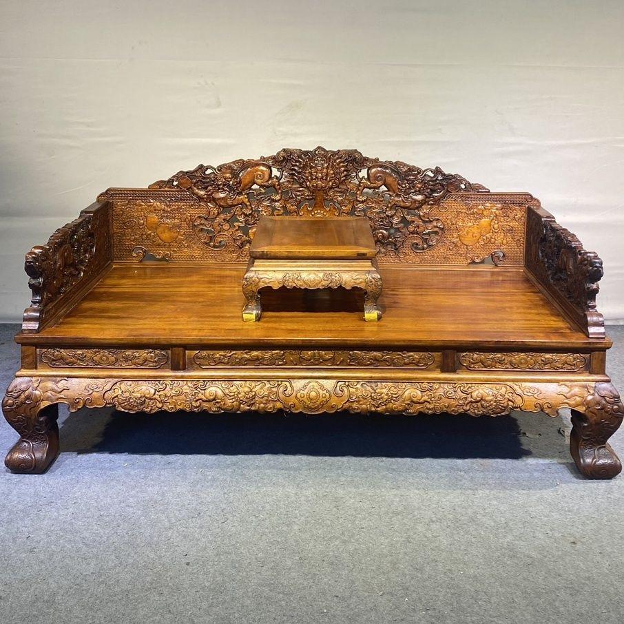 19th Century Golden Nanmu Chair Bed For Sale at 1stDibs