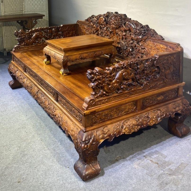 19th Century Golden Nanmu Chair Bed For Sale at 1stDibs