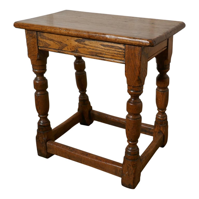 19th Century Golden Oak Joint Stool For Sale at 1stDibs | golden joint