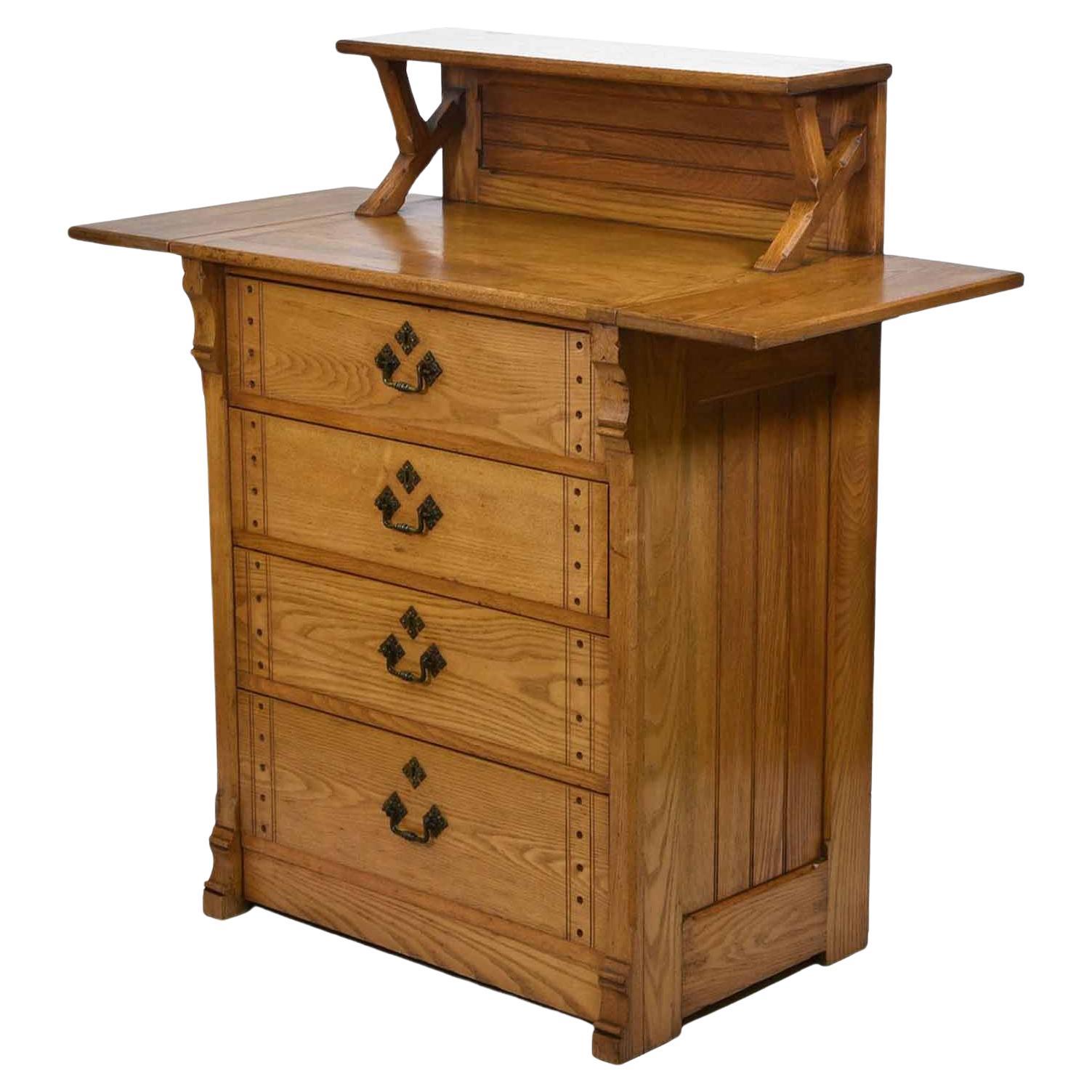 Rare Victorian Mid-19th Century Gothic Revival Library Architects Plan ...