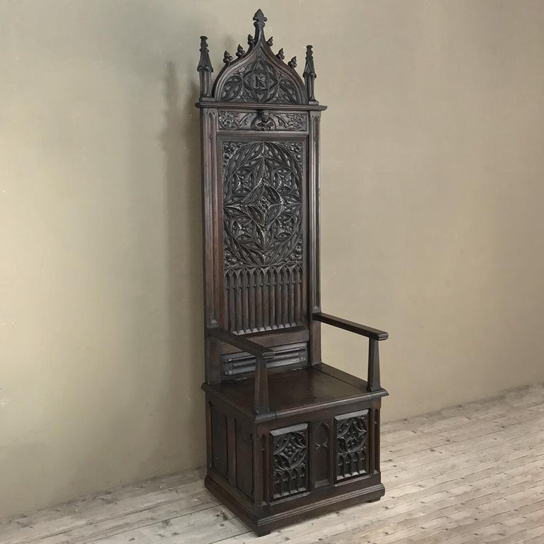 19th Century Gothic Cathedral Chair at 1stDibs