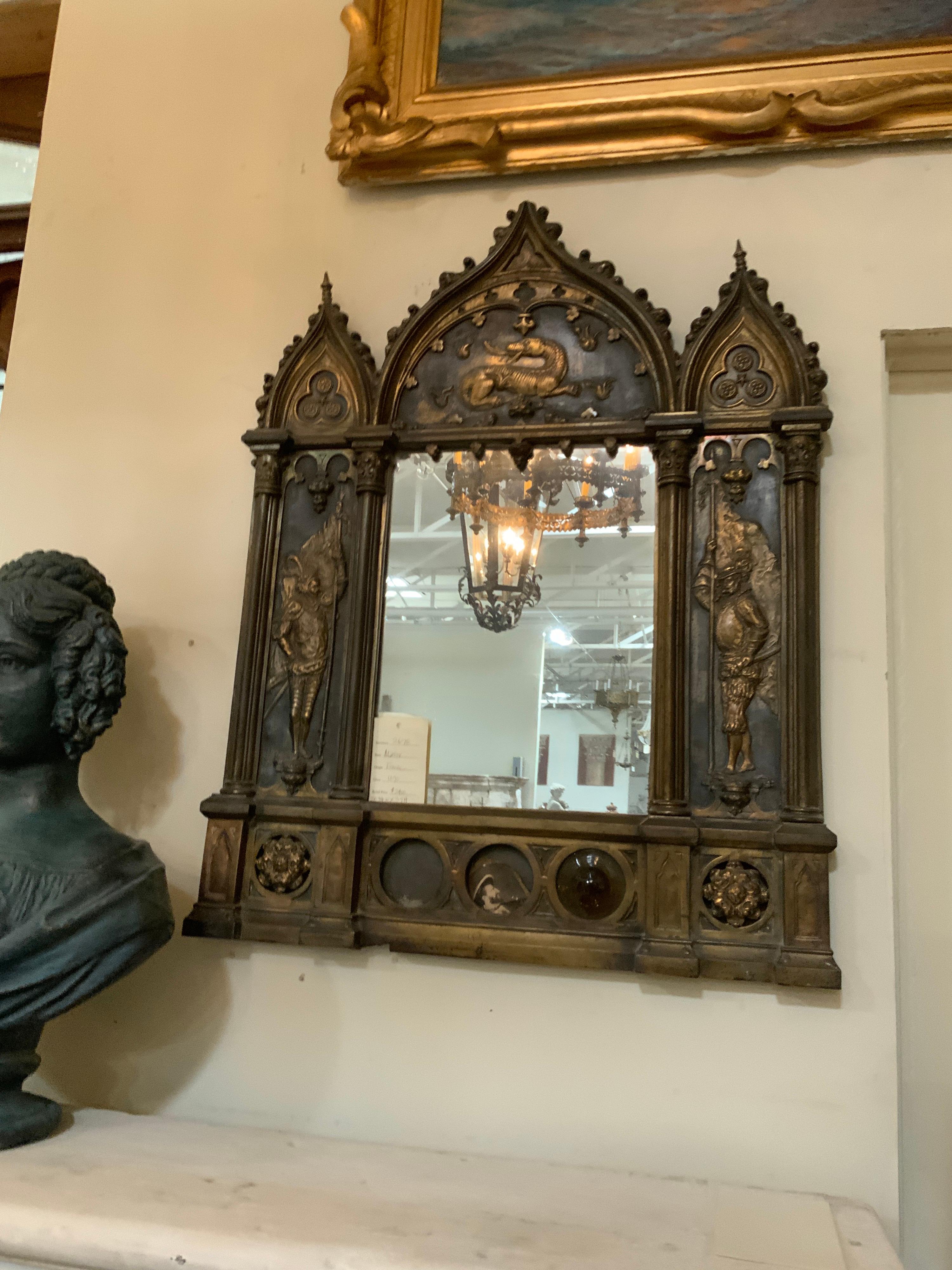 19th Century Gothic Mirror at 1stDibs