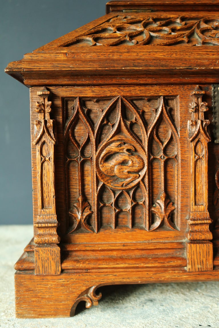 19th Century Gothic Revival Casket at 1stDibs