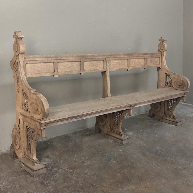 19th Century Gothic Stripped Oak Church Pew at 1stDibs | church pew for ...