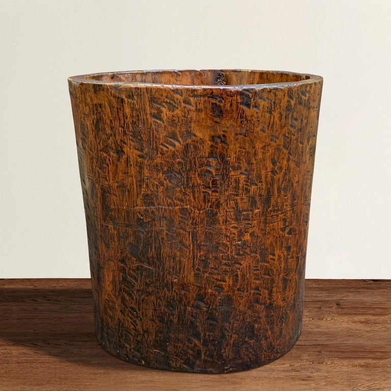 19th Century Grain Barrel Carved from a Single Tree at 1stDibs