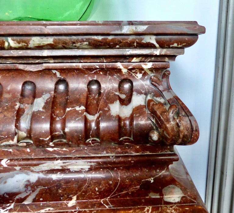 19th Century Grand Royal Red Marble Fireplace Mantle Surround For Sale ...