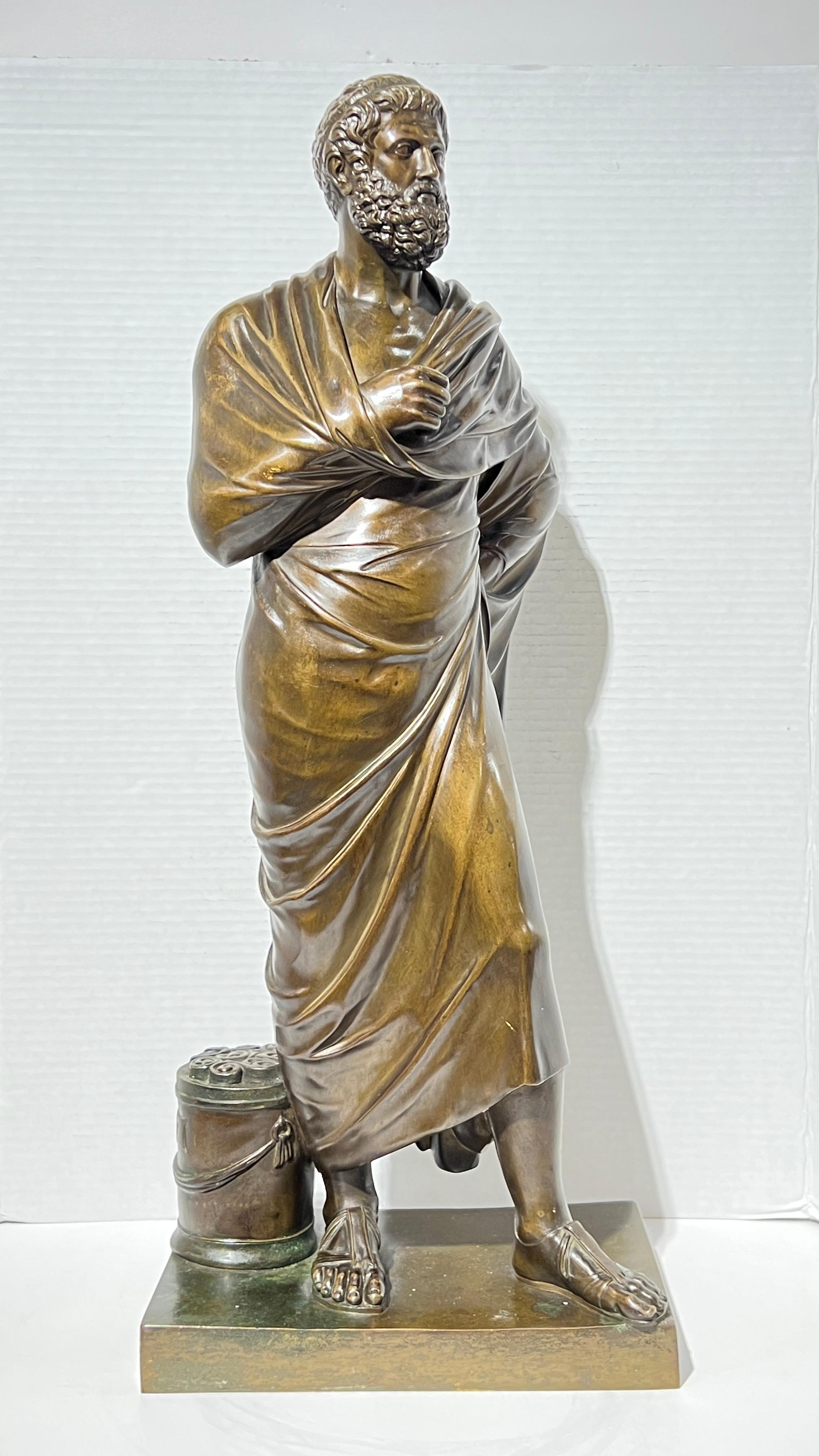 19th Century Grand Tour Bronze Sculpture of Sophocles For Sale at 1stDibs