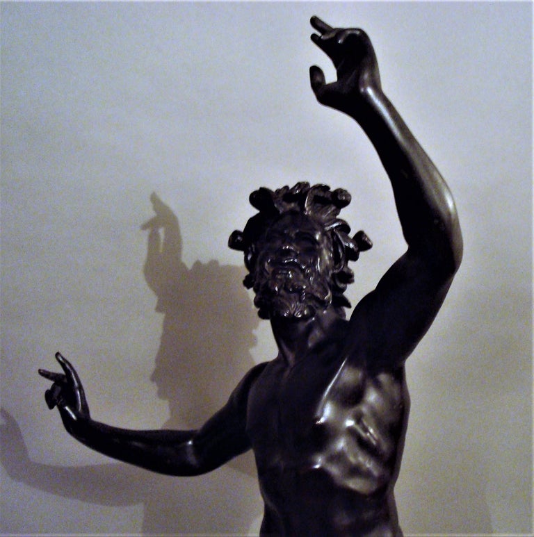 19th Century Grand Tour Bronze Sculpture of the Dancing Faun For Sale ...