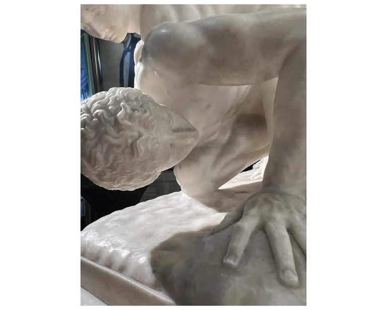 19th Century Grand Tour Carved Alabaster Model of The Wrestlers ,Circa ...
