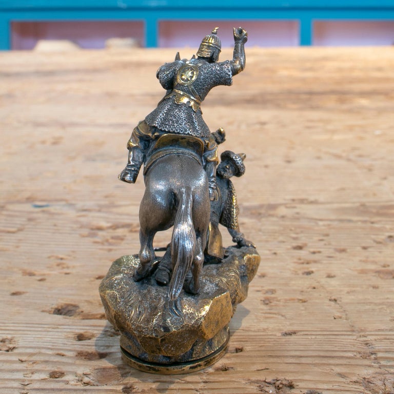 19th Century Grand Tour Saladin Silver Figure Pill Box For Sale at ...