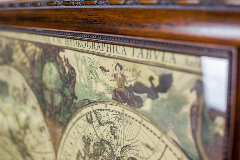 19th Century Graphic with a Hydrographic World Map at 1stDibs