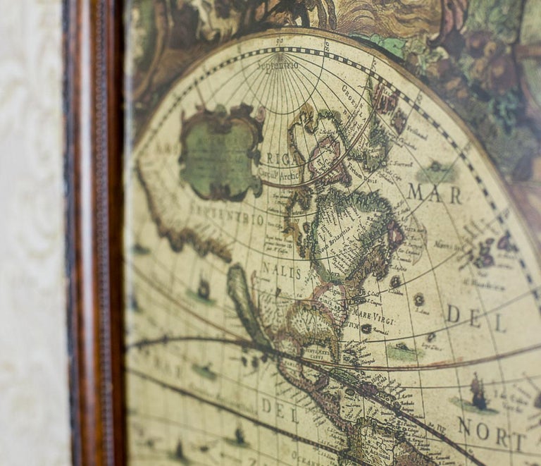 19th Century Graphic with a Hydrographic World Map at 1stDibs