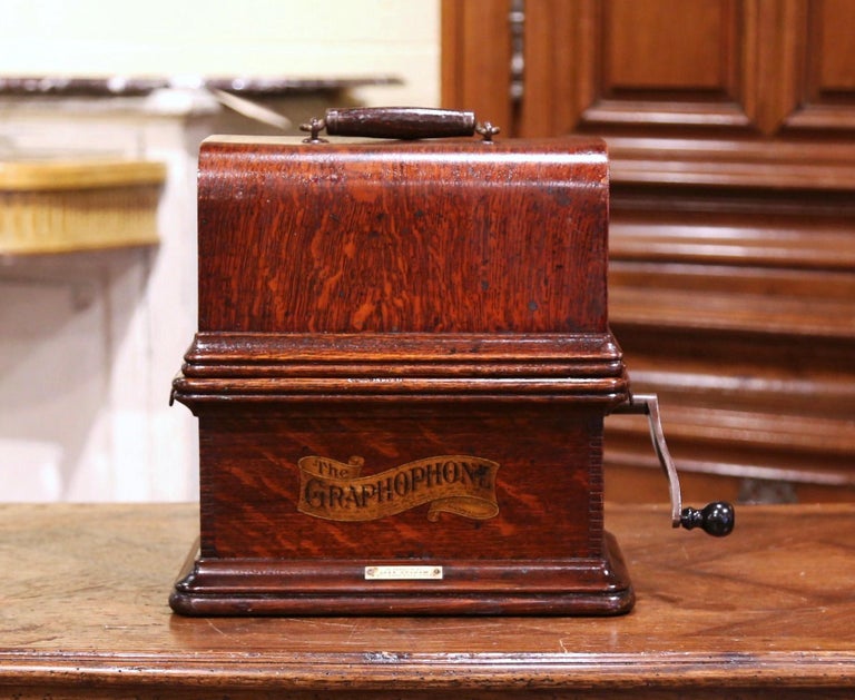 19th Century Graphophone by the Columbia Phonograph Co. with Casing and ...