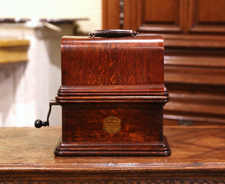 19th Century Graphophone by the Columbia Phonograph Co. with Casing and ...