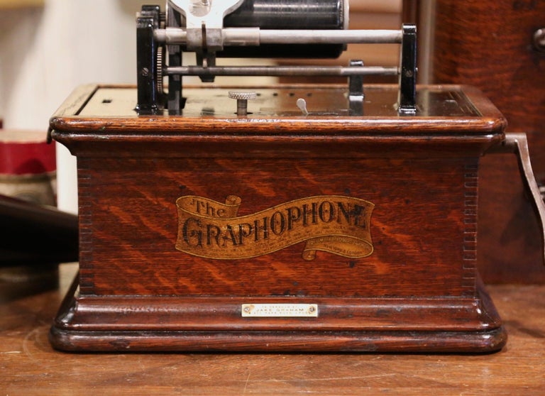 19th Century Graphophone by the Columbia Phonograph Co. with Casing and ...
