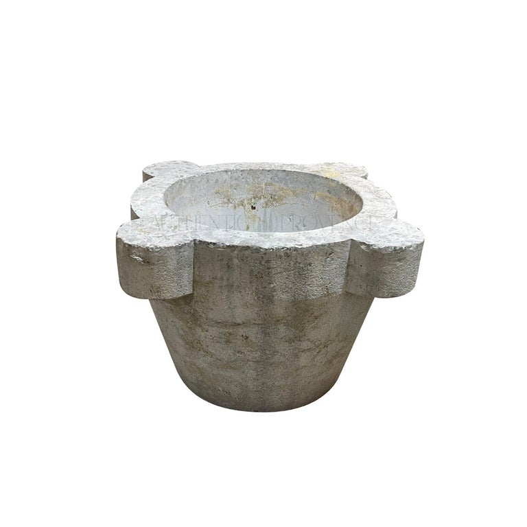 19th Century Grey-Brown Italian Oversized Marble Mortar and Pestle ...