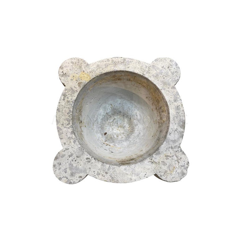 19th Century Grey-Brown Italian Oversized Marble Mortar and Pestle ...