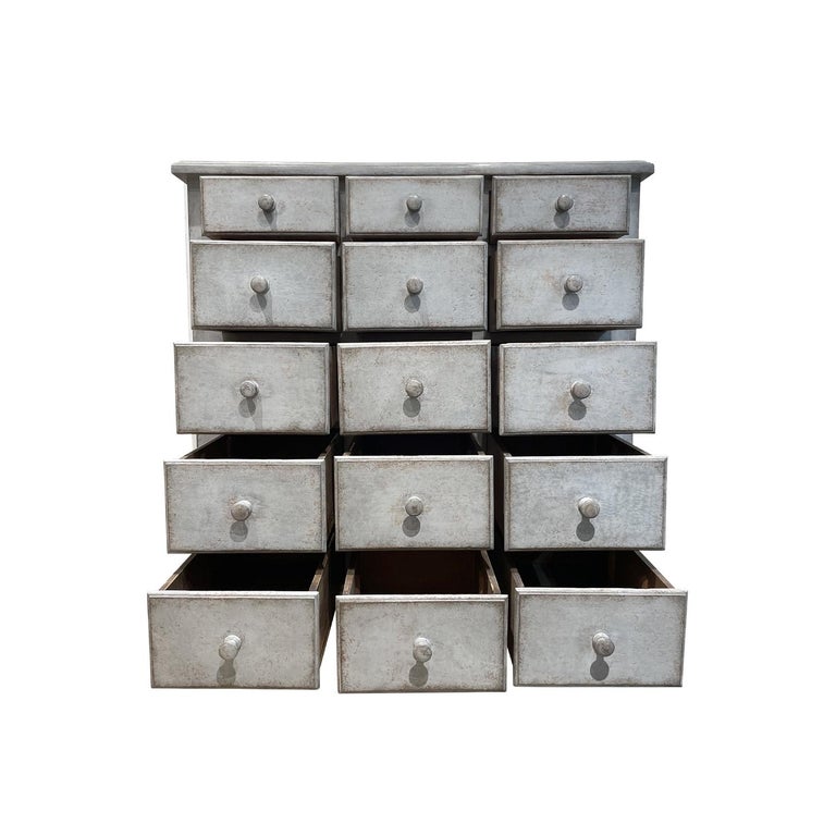 19th Century Grey Swedish Pair of Oakwood Pharmacy Desks - Apothecary ...