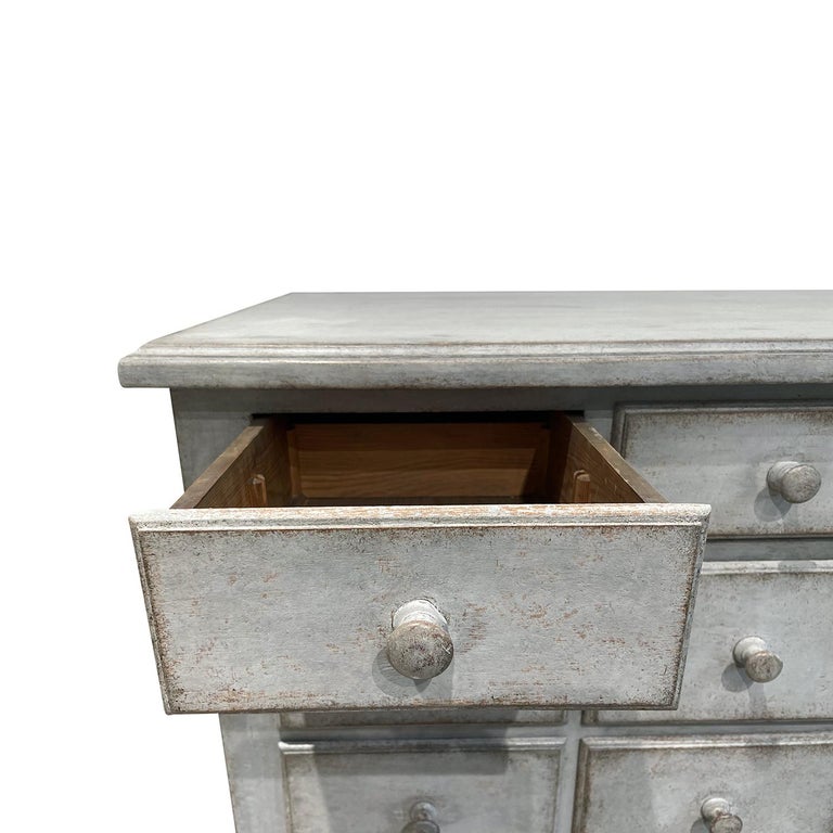 19th Century Grey Swedish Pair of Oakwood Pharmacy Desks - Apothecary ...
