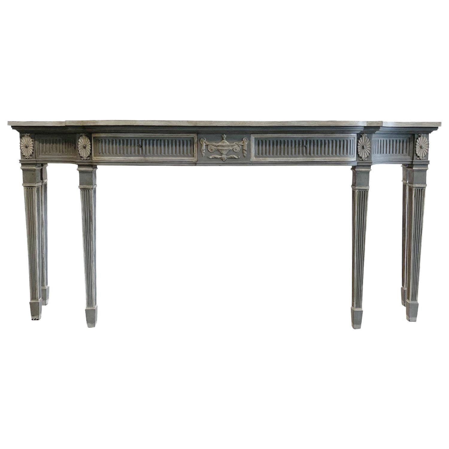 19th Century Baroque Style Wrought Iron French Wall Console Table at ...