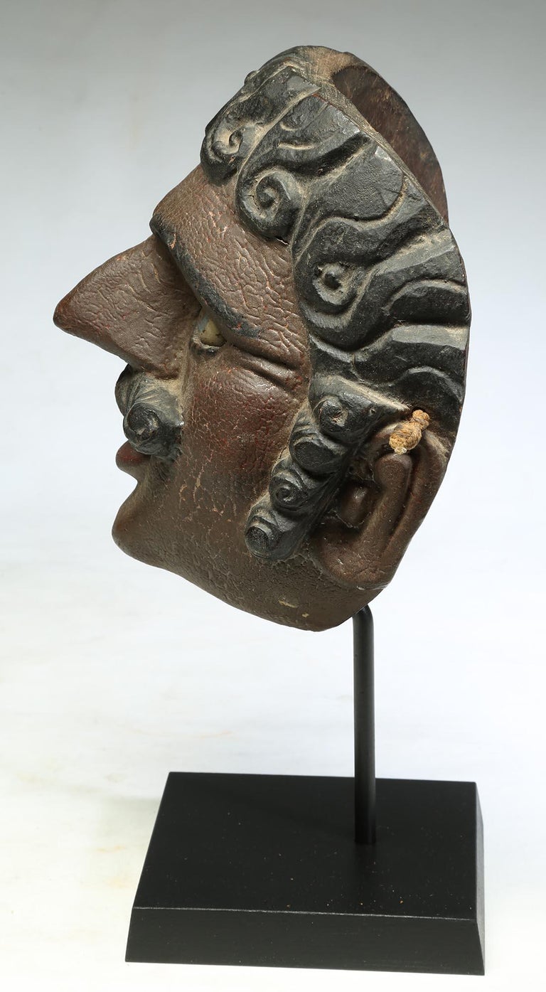 19th Century Guatemalan Conquistador Mask with Moustache and Sideburns ...