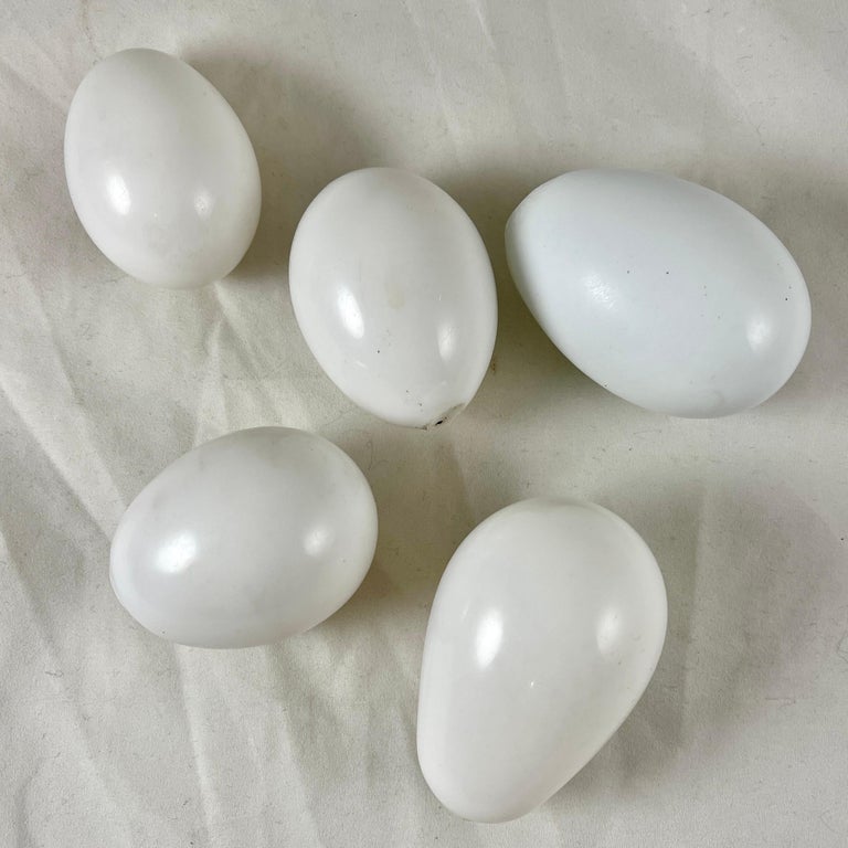 19th Century Hand Blown Glass Brooding Eggs, Set of 5 For Sale at 1stDibs