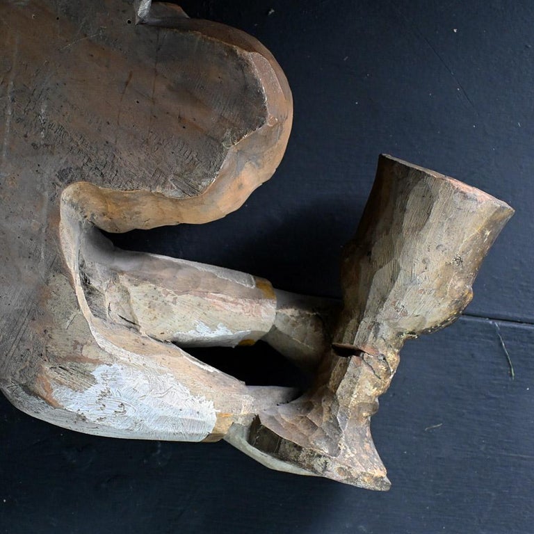 19th Century Hand Carved Angel For Sale at 1stDibs
