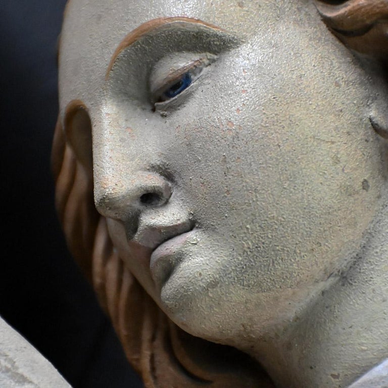 19th Century Hand Carved Angel For Sale at 1stDibs
