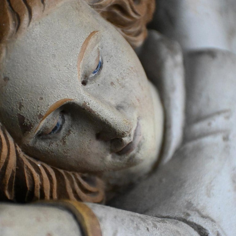 19th Century Hand Carved Angel For Sale at 1stDibs