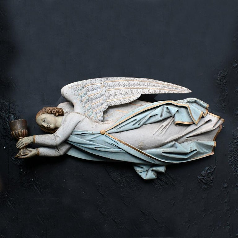 19th Century Hand Carved Angel For Sale at 1stDibs