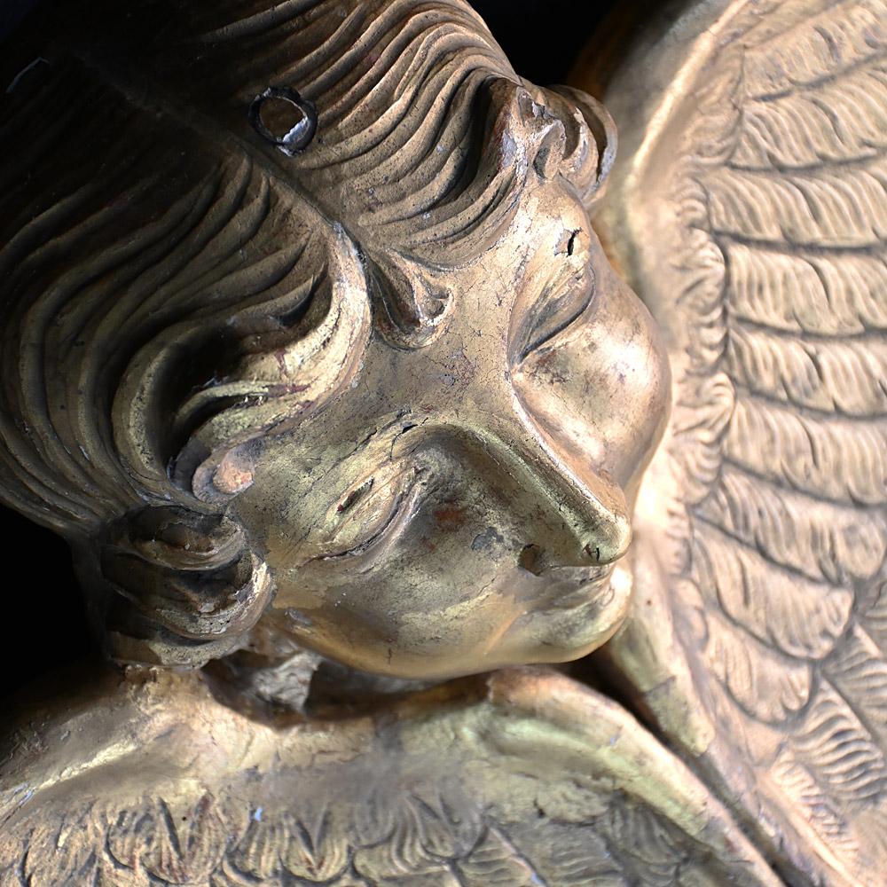 19th Century Hand Carved Angel Form For Sale at 1stDibs