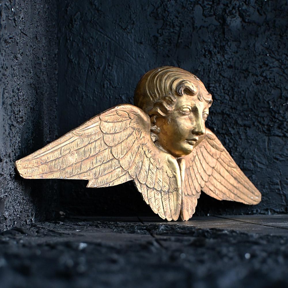 19th Century Hand Carved Angel Form For Sale at 1stDibs